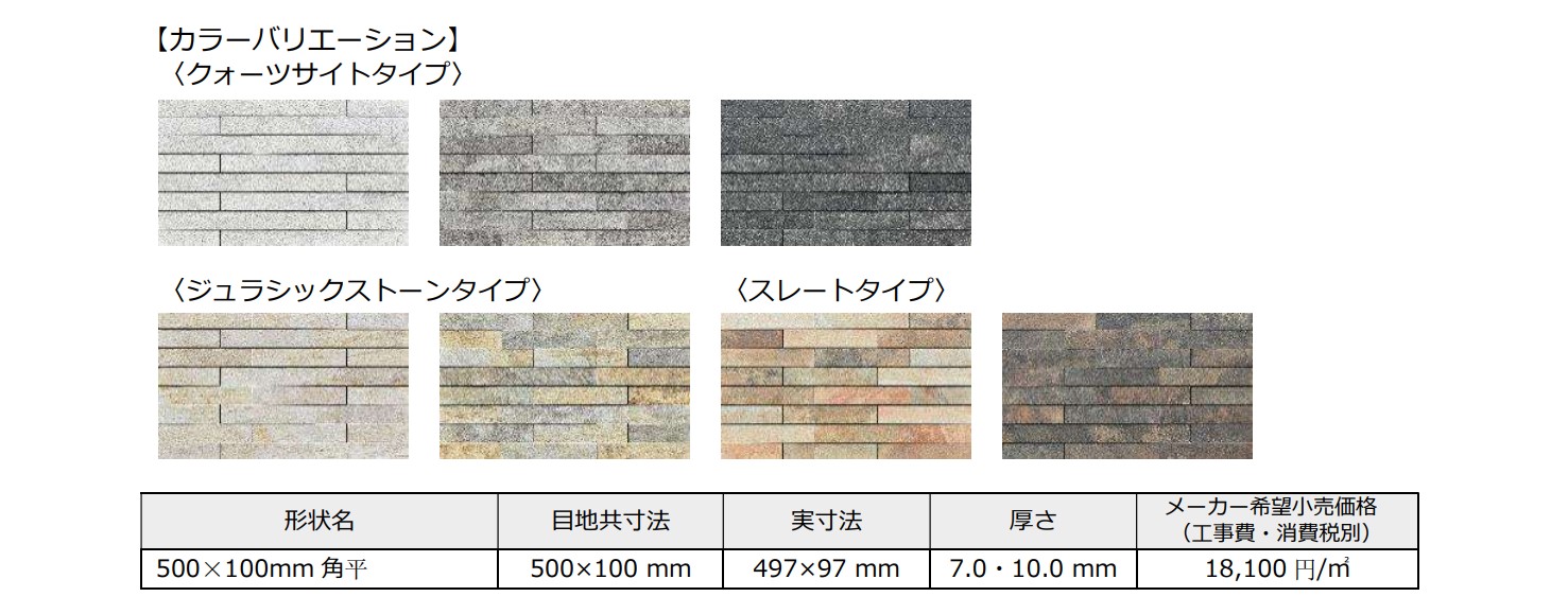 最新トレンドを反映した外壁タイル「ストーンタイプコレクション ボーダーL」と床タイル「ベスパ630角」を新発売｜Newsroom｜LIXIL